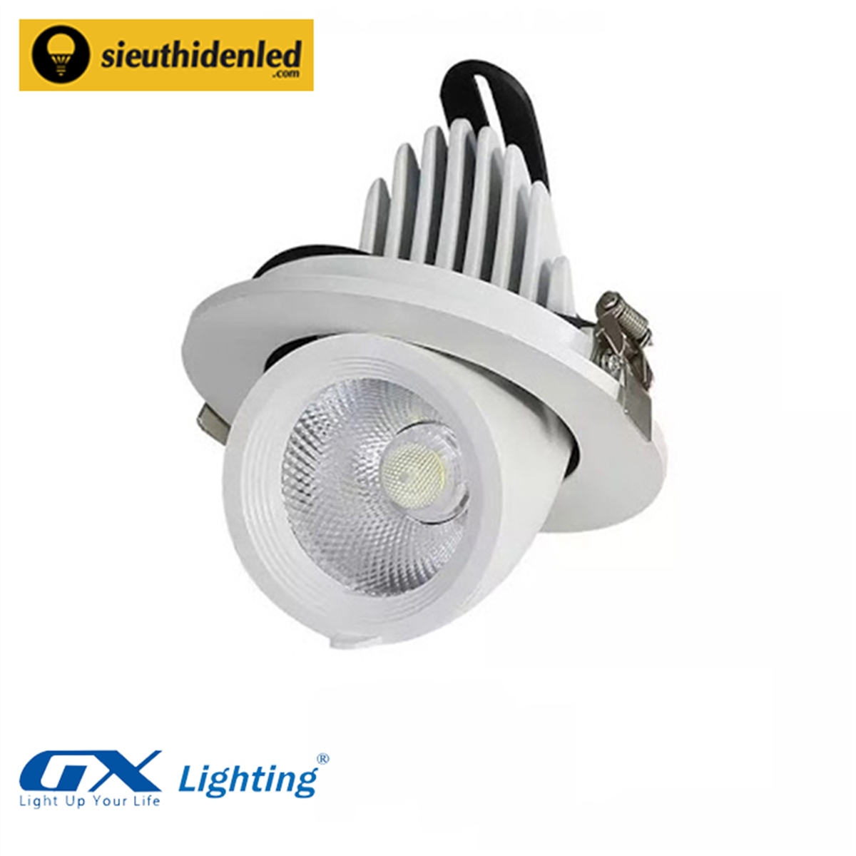 Đèn led âm trần downlight 7W GX Lighting xoay 360 THD-701