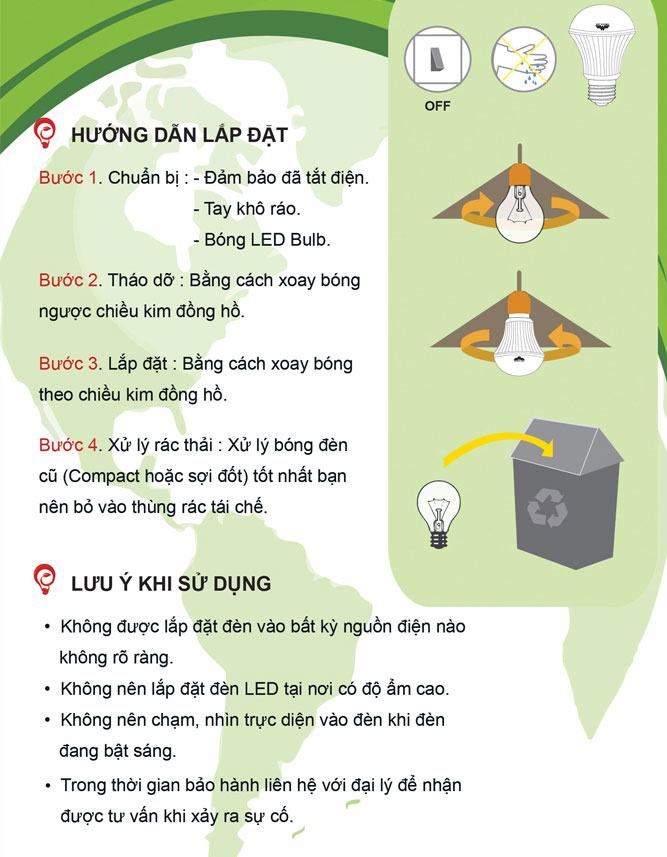 Hướng dẫn lắp đặt thay thế đèn led bulb tại nhà nhanh nhất - Đèn Led ...